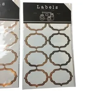 Target | Design | Jar Labels Copper Rose Gold Edge Organizing Labeling ...